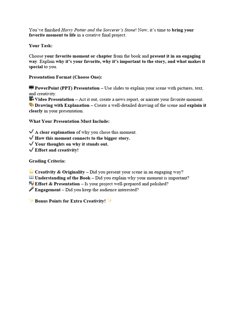 Final Project Harry Potter | PDF