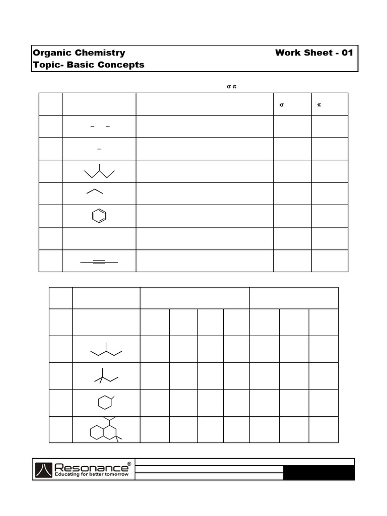 Worksheet@Organic 01 To 14 | PDF | Carboxylic Acid | Chemical Compounds