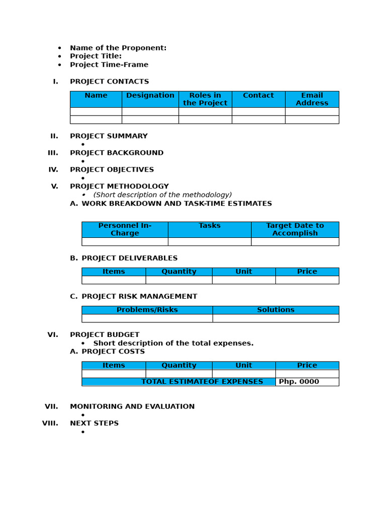 Project Proposal Template | PDF
