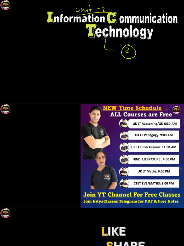 ICT UNIT 3 Practice SET-2 by Lalit Sir Nitya Classes | PDF