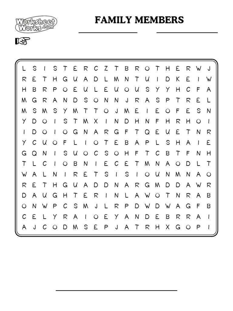 WorksheetWorks FAMILY MEMBERS 4 | PDF | Family | Kinship And Descent