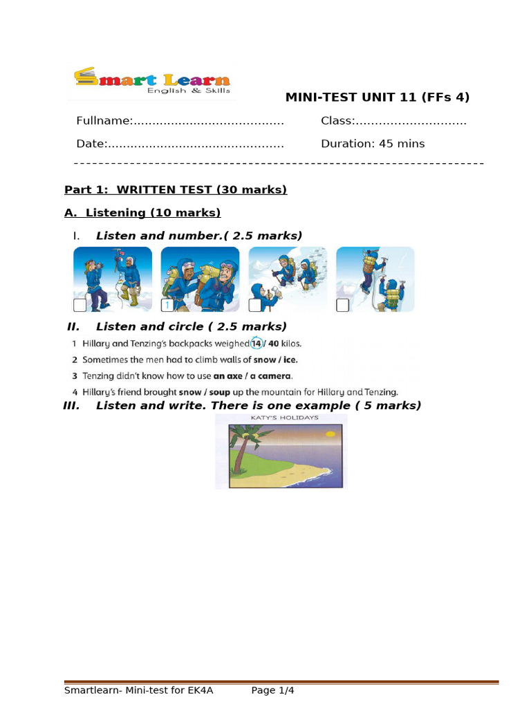 Mini Test Unit 11 Ff4 Pdf