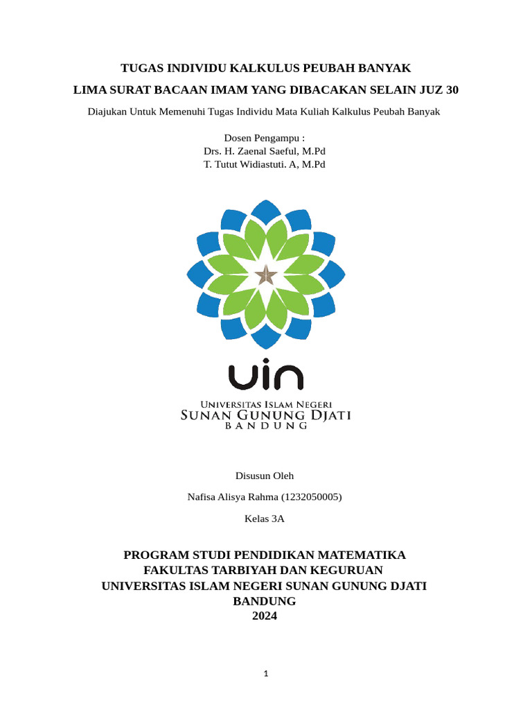 Tugas Bacaan Imam - KPB | PDF