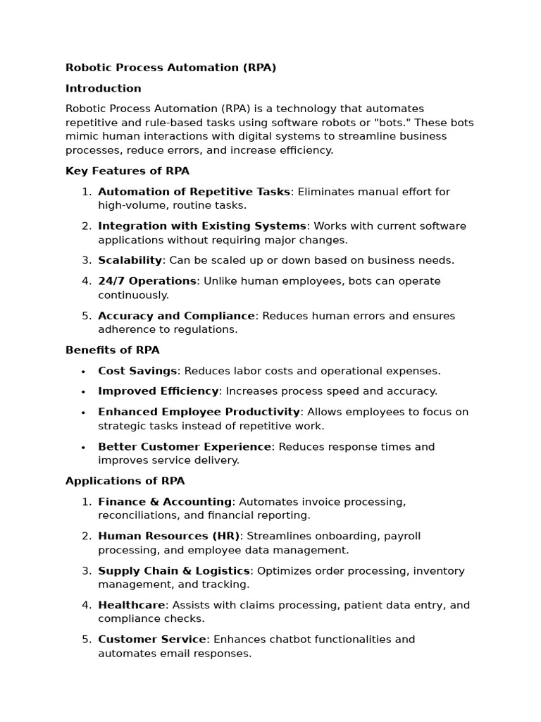 Understanding Robotic Process Automation | PDF | Automation ...