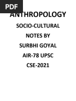Brain Tree Anthropology Notes Part 1 | PDF