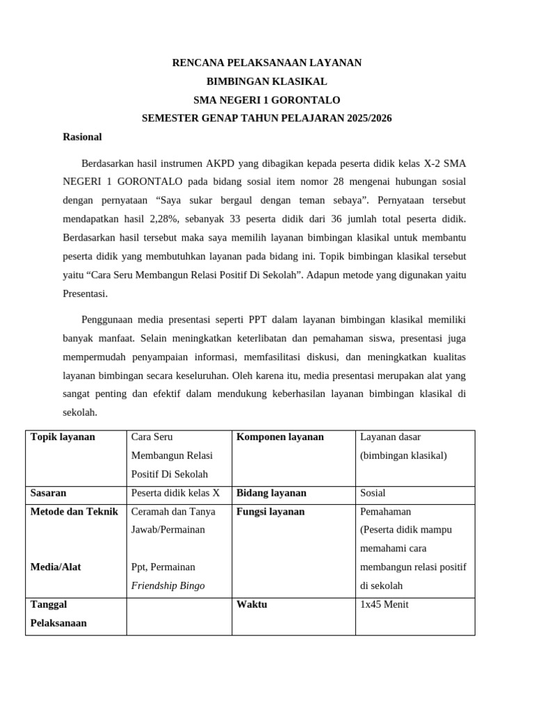 RPL Cara Membangun Relasi Positif Di Sekolah | PDF
