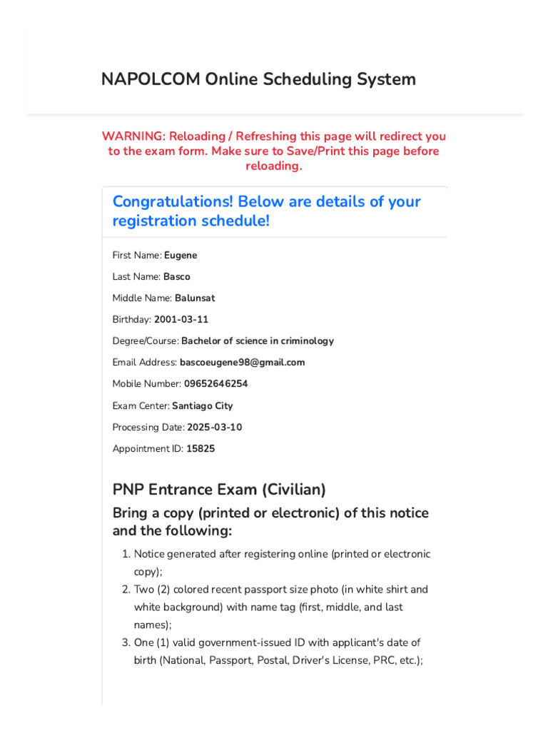 Pnp Napolcom Exam App | PDF