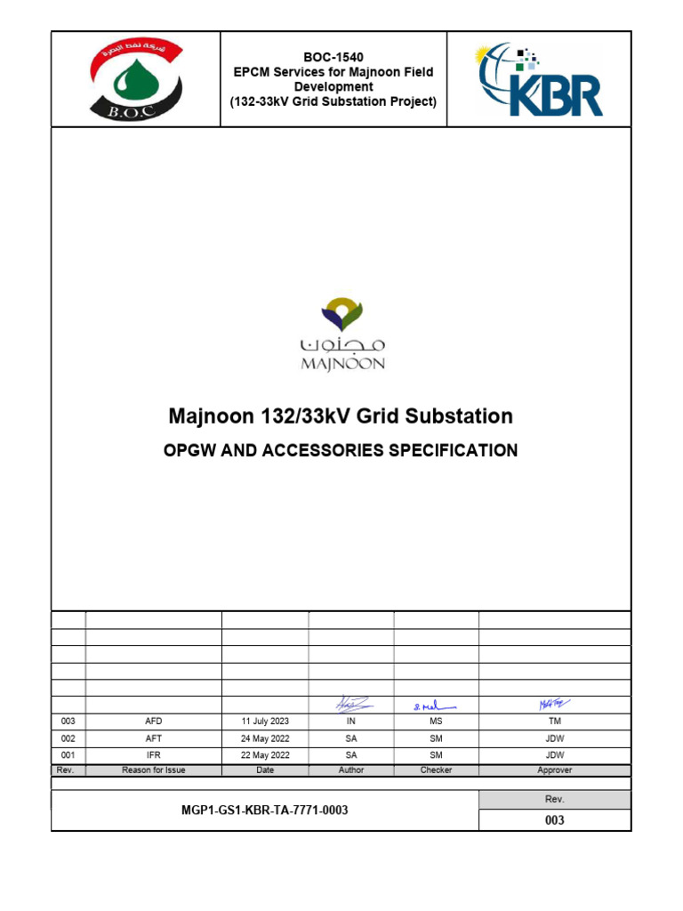 Mgp1-Gs1-Kbr-Ta-7771-0003 - 003 Opgw and Accessories Specification ...
