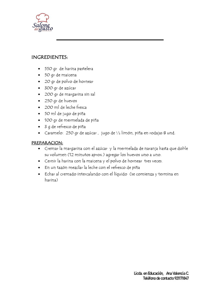 Queques Frutados Febrero | PDF | Pasteles | Alimentos