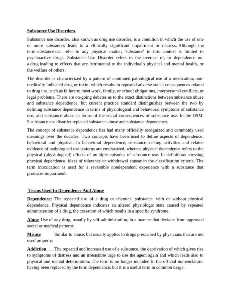 Understanding Substance Use Disorders | PDF | Substance Abuse ...