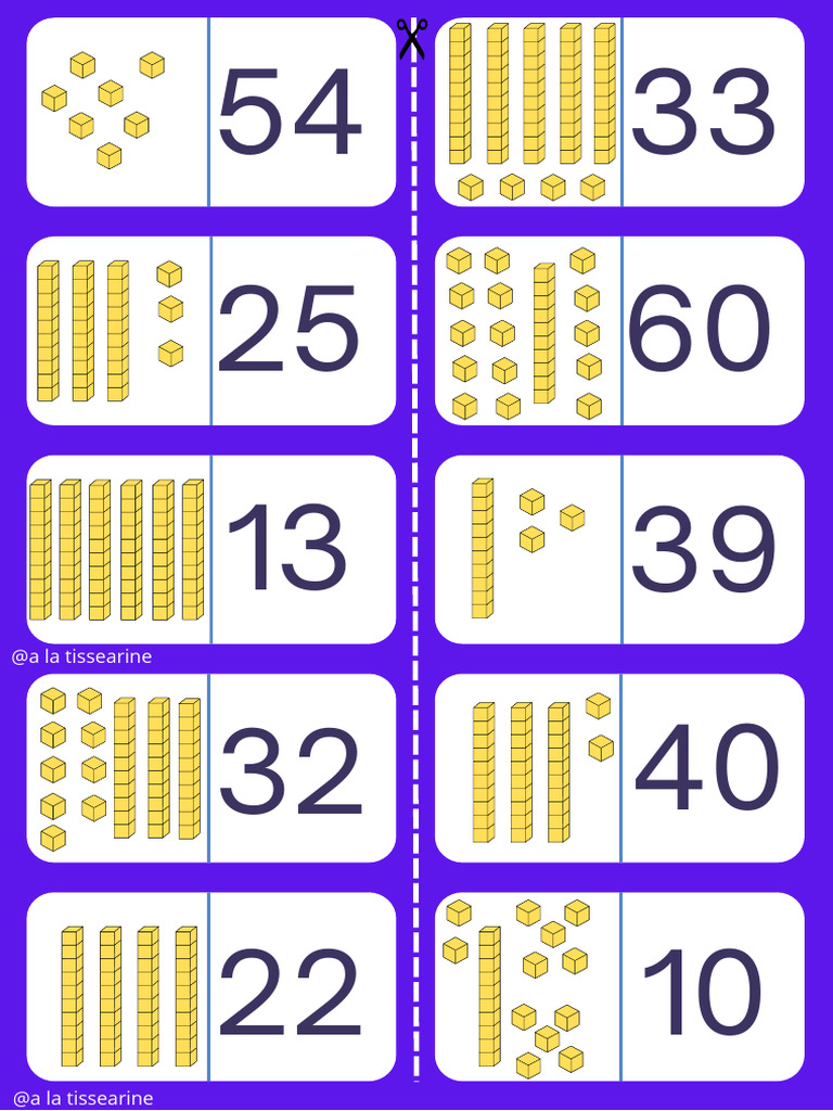 Dominos Unites Dizaines Tissearine | PDF