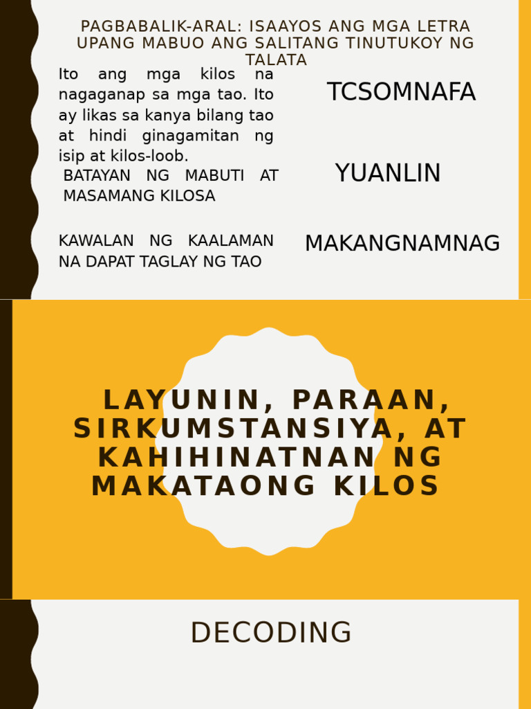 Layunin, Paraan | PDF