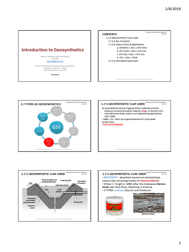 Geosynthetics Overview in Engineering | PDF | Building Materials ...