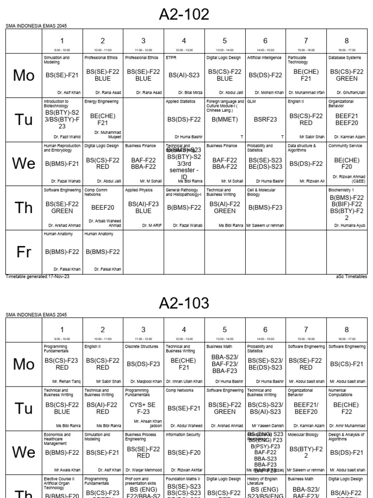 Fall 2023 Classroom Allocation V4.3 | PDF