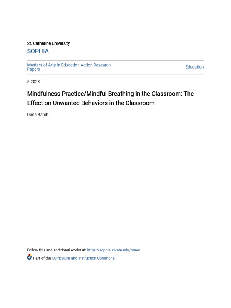 Mindfulness Practice - Mindful Breathing in The Classroom - The Effe ...