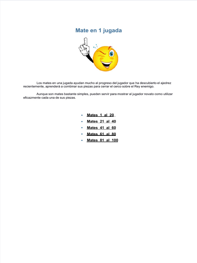 Dokumen - Tips - Mate en 1 Jugada Ajedrez | PDF