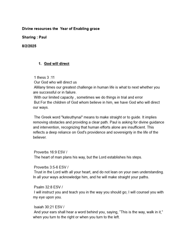 Divine Resources the Year of Enabling Grace | PDF | Book Of Proverbs ...