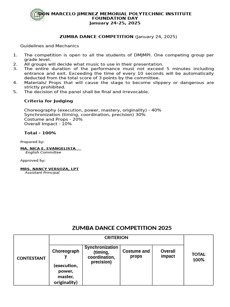 DMJMPI Foundation Day Events 2025 | PDF | Dances | Performing Arts