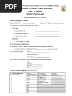 Staff Statement Proforma for Teachers | PDF