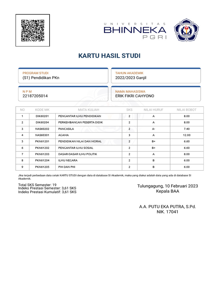 Khs Semester 2 | PDF