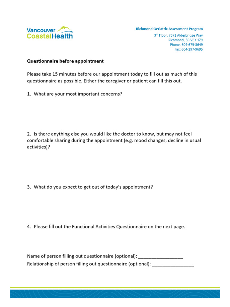 Functional-Activities-Questionnaire | PDF | Dementia | Geriatrics