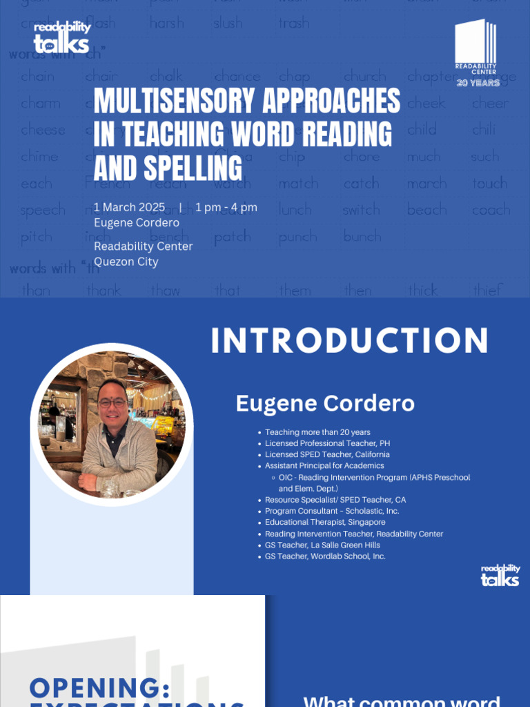 Multisensory Strategies for Word Reading | PDF | Phonics | Orthography