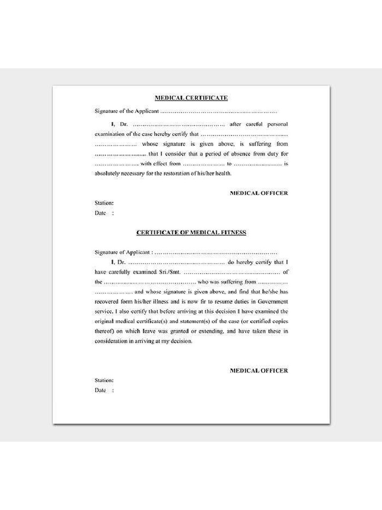 Doctor Certificate | PDF