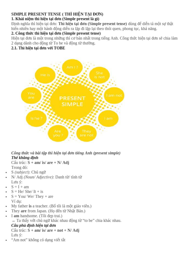 3 Thì Cơ B N HTD QKD HTT | PDF