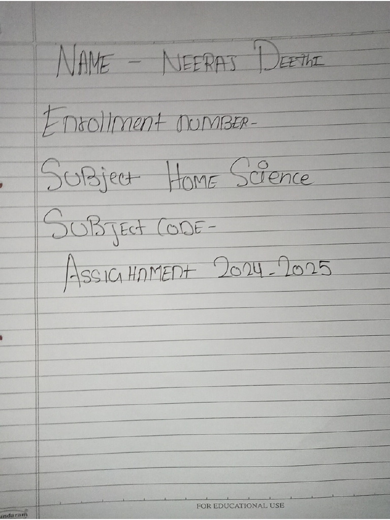Home Science | PDF
