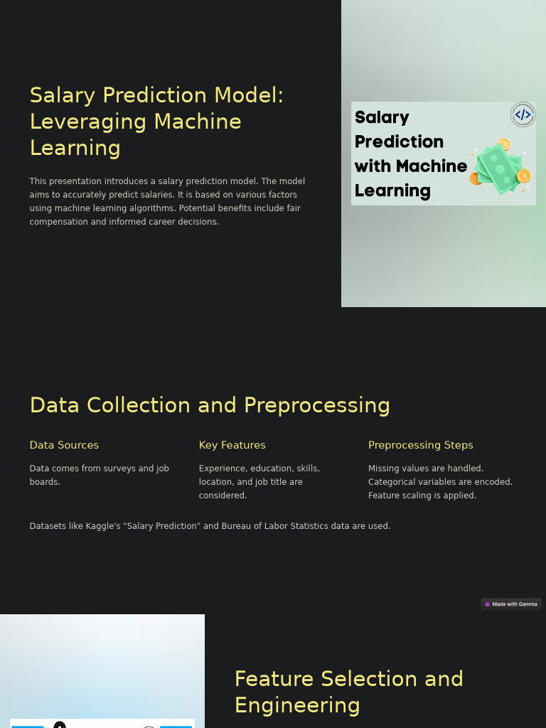 Internship PPT Salary-Prediction-Model-Leveraging-Machine-Learning | PDF | Linear Regression ...