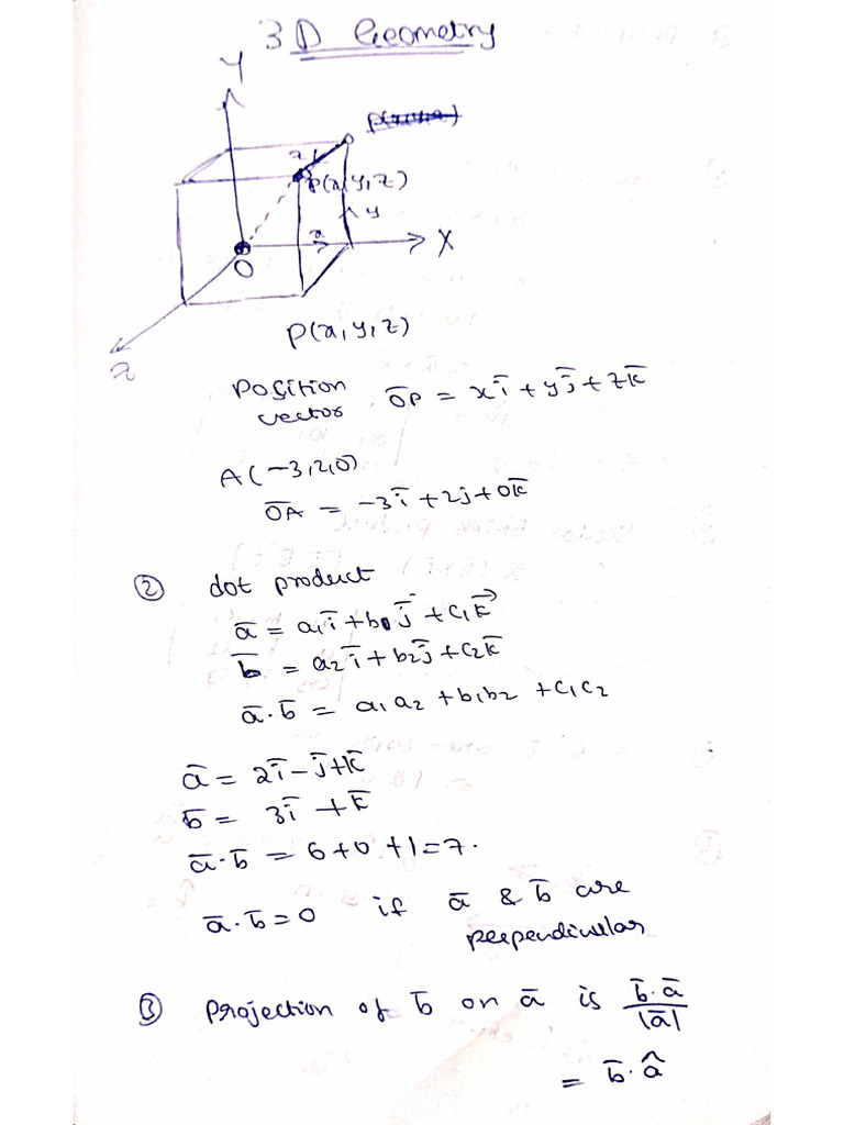 Mains 3D Geometry Level 1 | PDF
