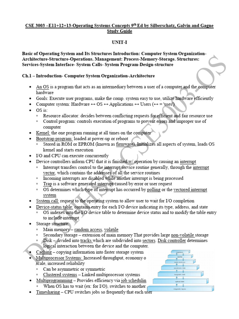 Study-Guide-OS in 30 Pages | PDF | File System | Process (Computing)