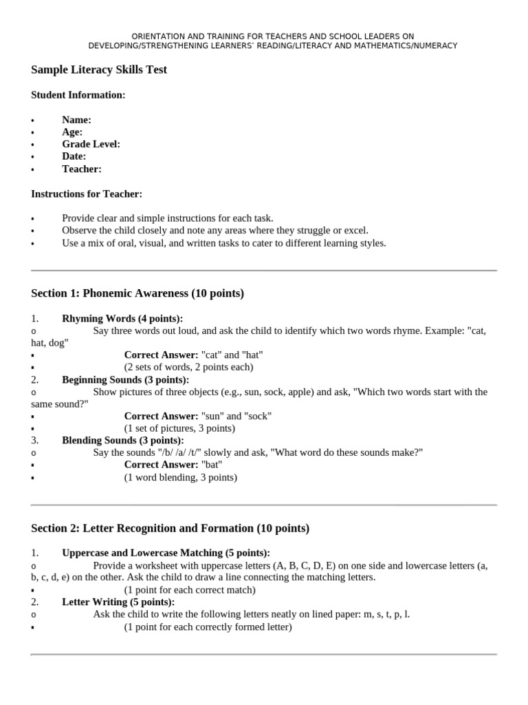 Teacher Literacy Training Guide | PDF | Linguistics | Learning
