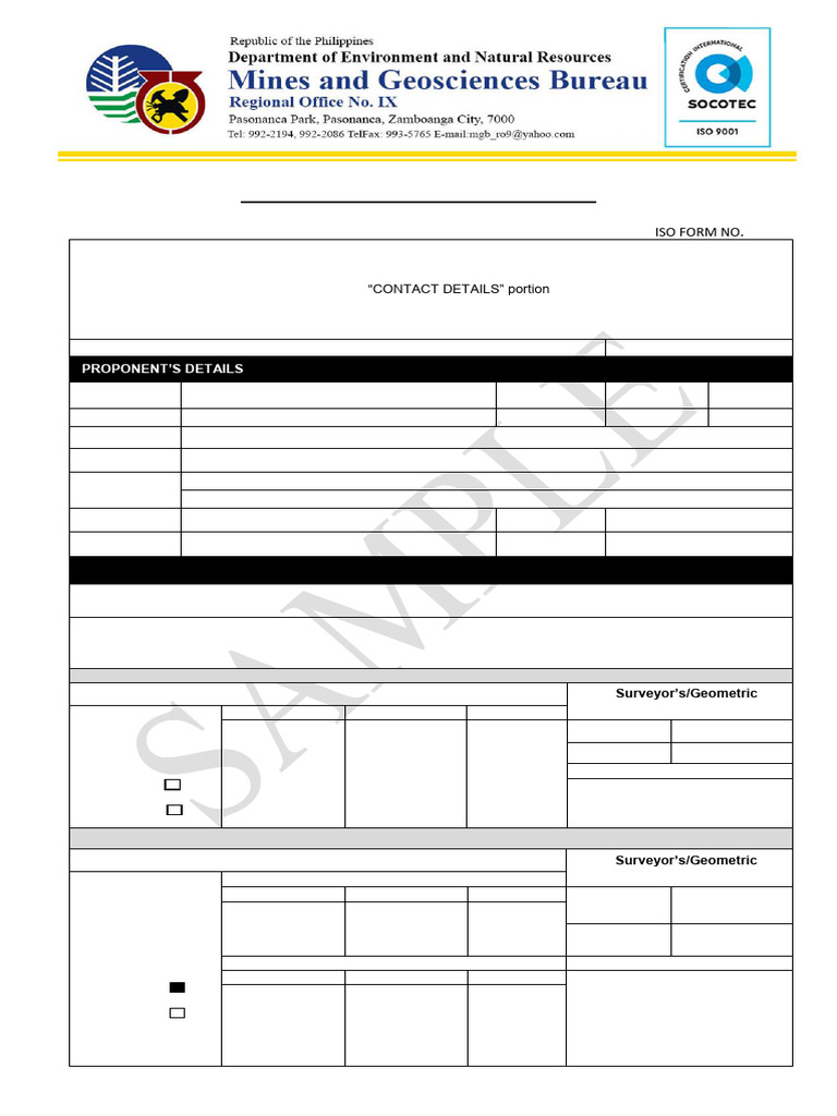 Example of A Geohazard Certifcation Application Form | PDF | Surveying ...
