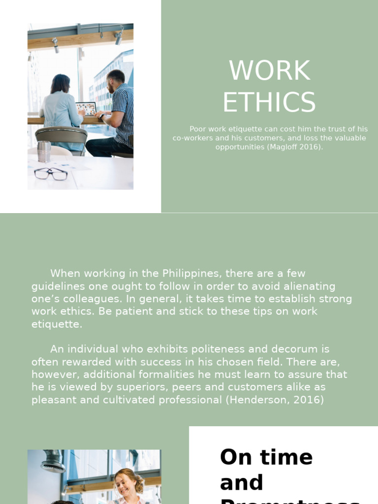 Work Ethics | PDF | Occupational Safety And Health | Safety