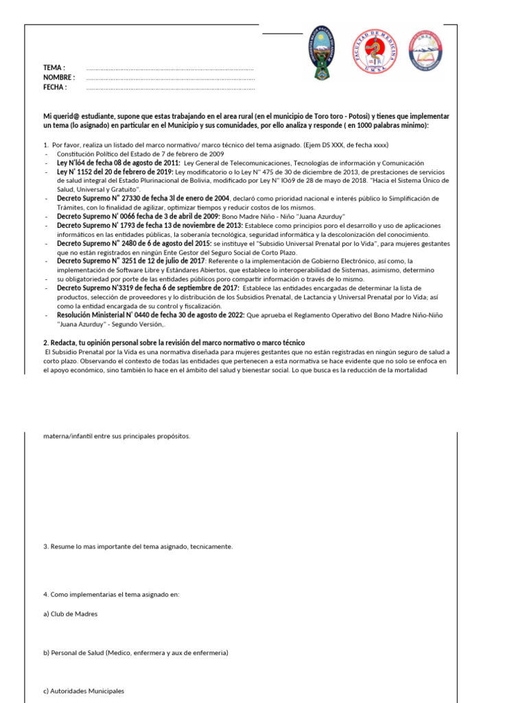 Tema Que Nos Toco | PDF