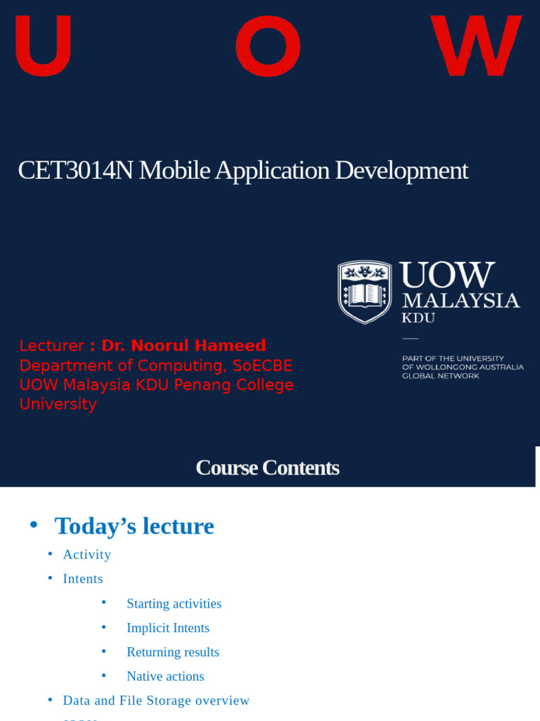 Week 5 Intent Activity and SharedPreferences | PDF | Json | Mobile App