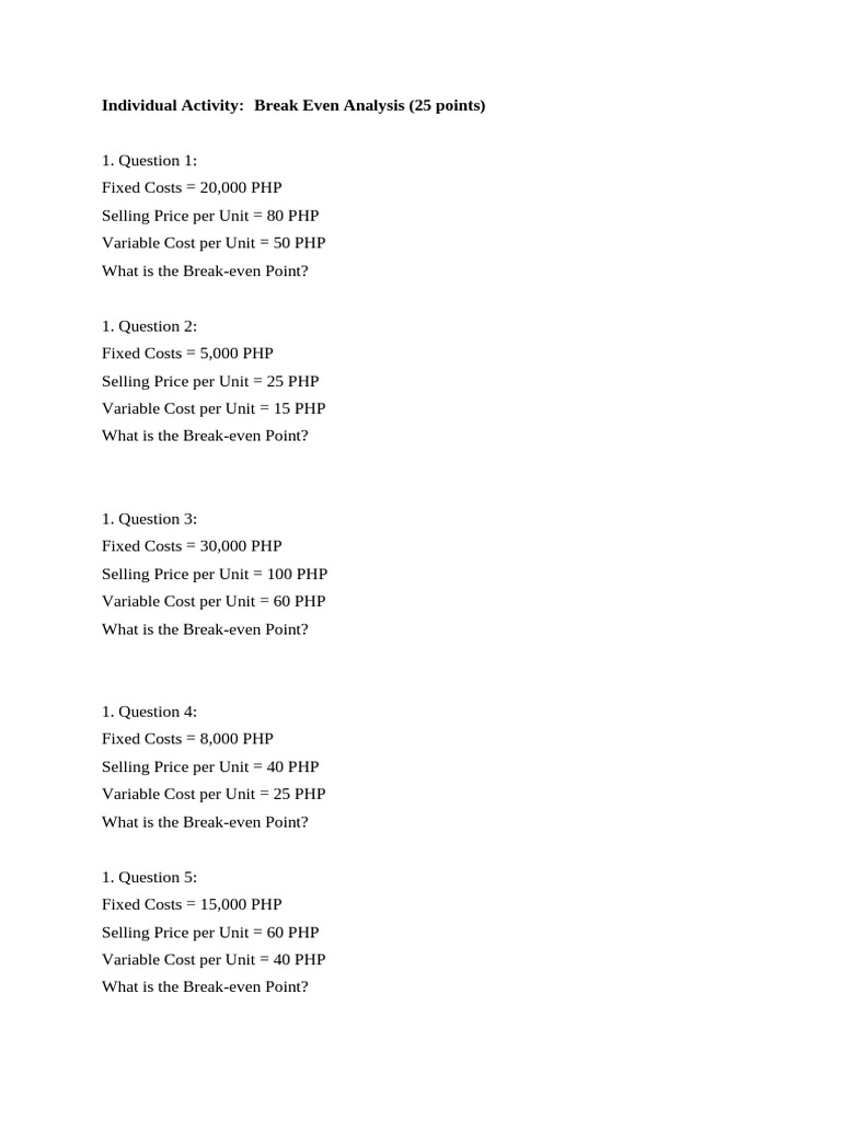 Q4 Entrep Individual Activity Without Answer | PDF