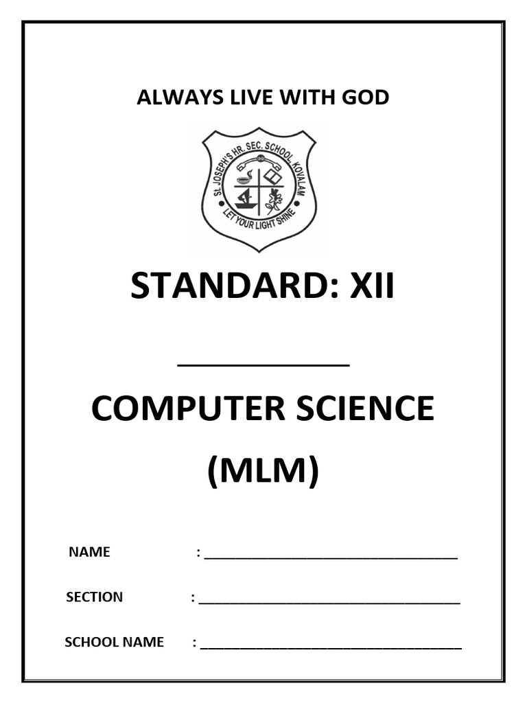 12th CS MLM | PDF | Scope (Computer Science) | Databases