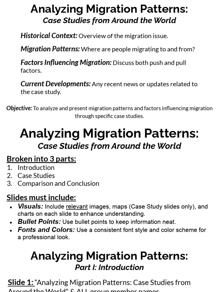 Migration Presentation Instructions | PDF | Human Migration | Cultural ...