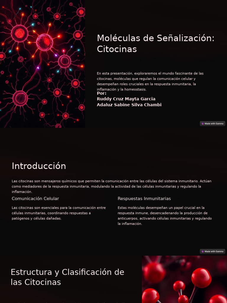 Presentacion de Citocinas | PDF | Citocina | Sistema inmune