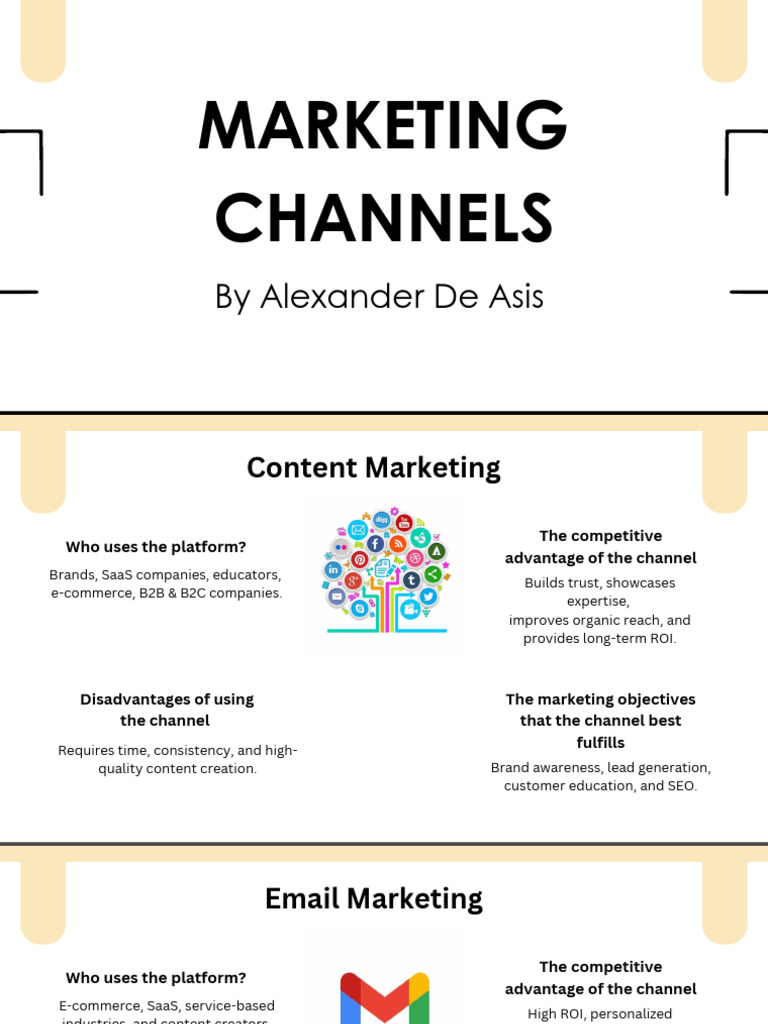 Marketing Channels - 20241128 - 195115 - 0000 | PDF | Marketing | Brand