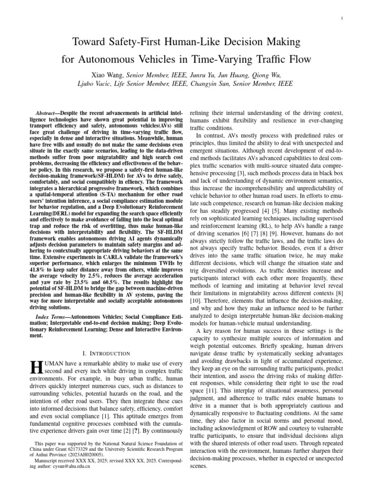 Toward Safety-First Human-Like Decision Making For Autonomous Vehicles ...