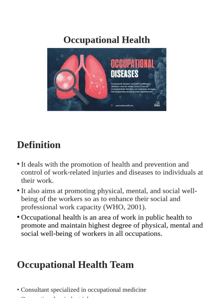 Occupational Health@@ | PDF | Occupational Safety And Health | Hypothermia