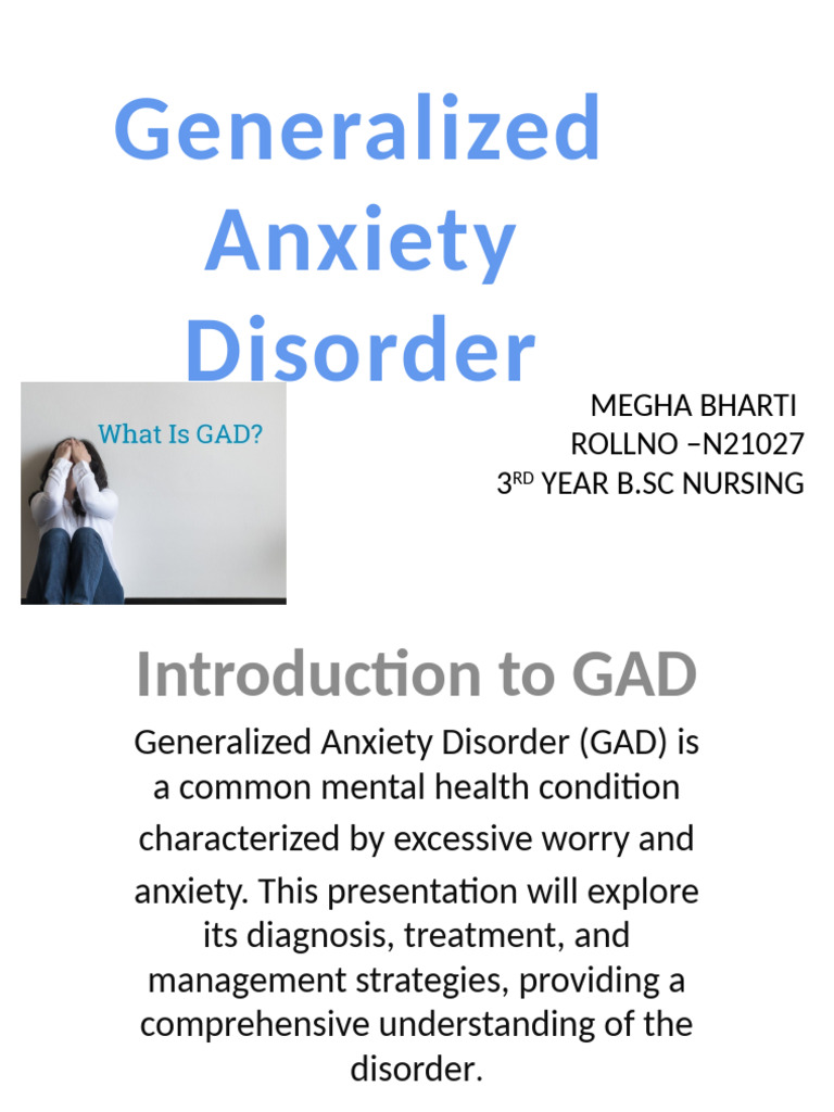 Understanding Generalized Anxiety Disorder | PDF | Generalized Anxiety ...