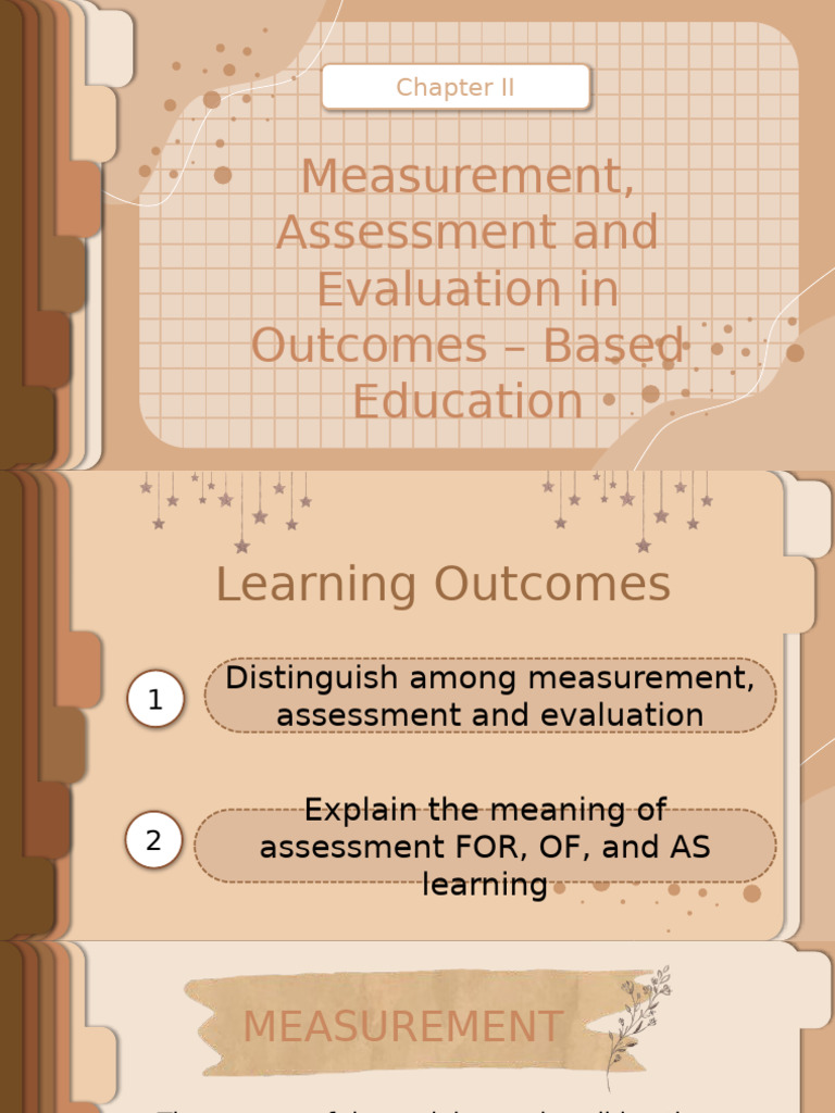 Chapter 2 Measurement Assessment and Evaluation in Outcome Based ...