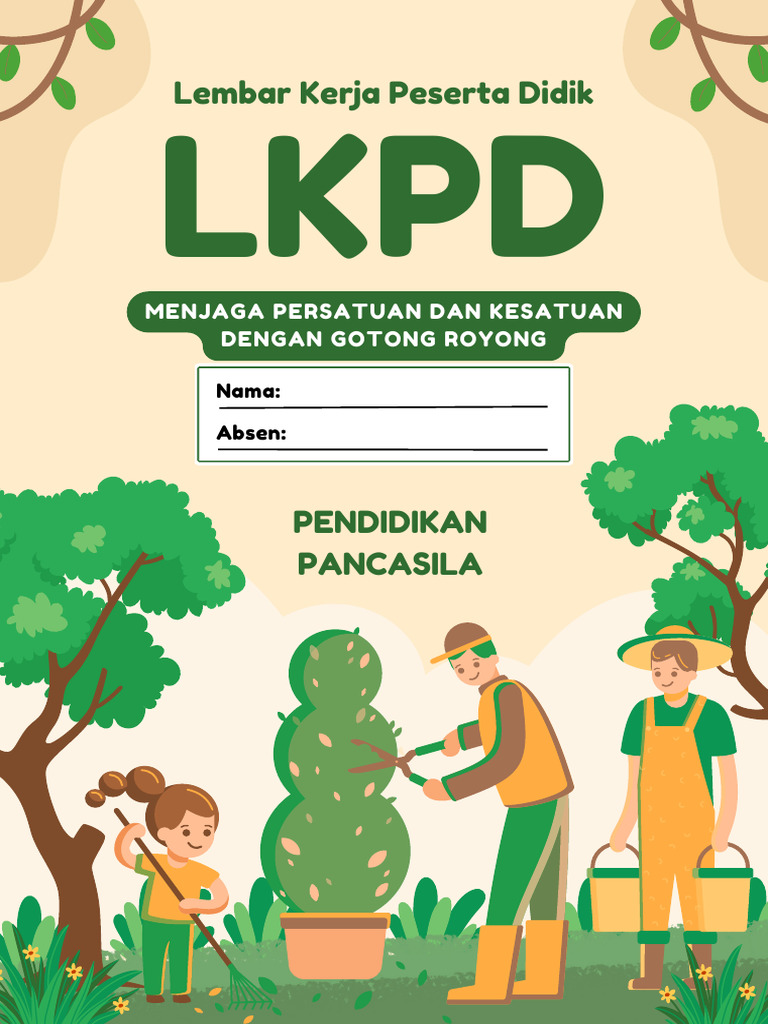 Sampul Dokumen LKPD IPAS Perkembangbiakan Tumbuhan Krem Dan Hijau Ilustrasi | PDF