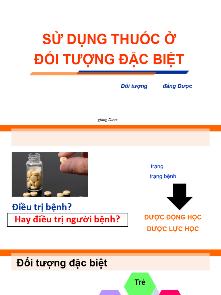 SỬ DỤNG THUỐC Ở DOI TUONG DAC BIET | PDF