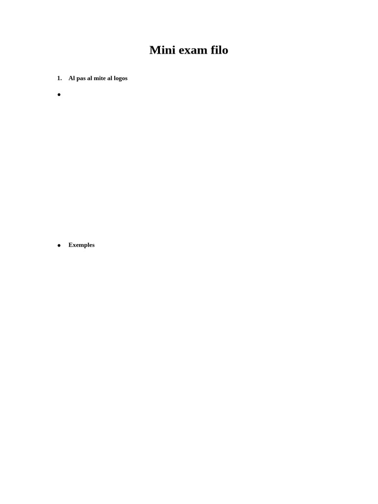 Mini Exam Filo | PDF