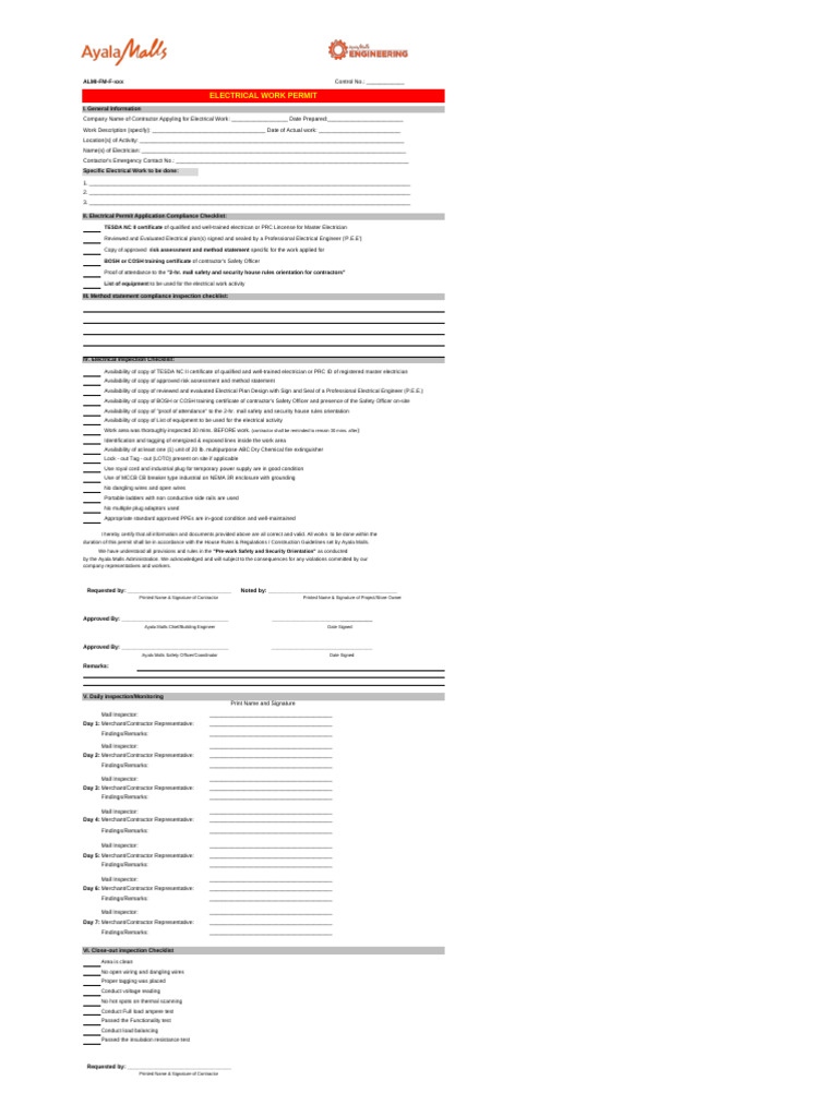 Electrical Work Permit Form 10may24 - 3fe15f3d A598 404c A062 ...